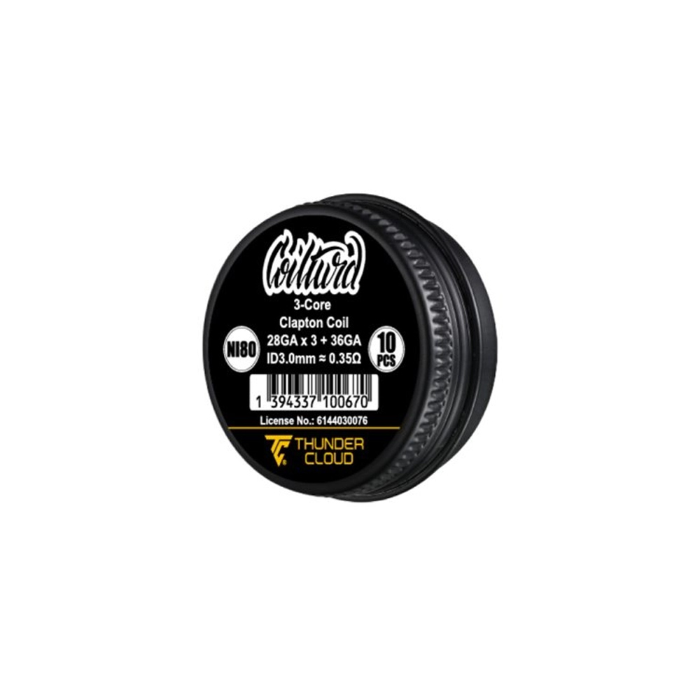 ThunderCloud X Coilturd 3-Core Clapton Coils Ni80 0.35ohm 10pcs ...
